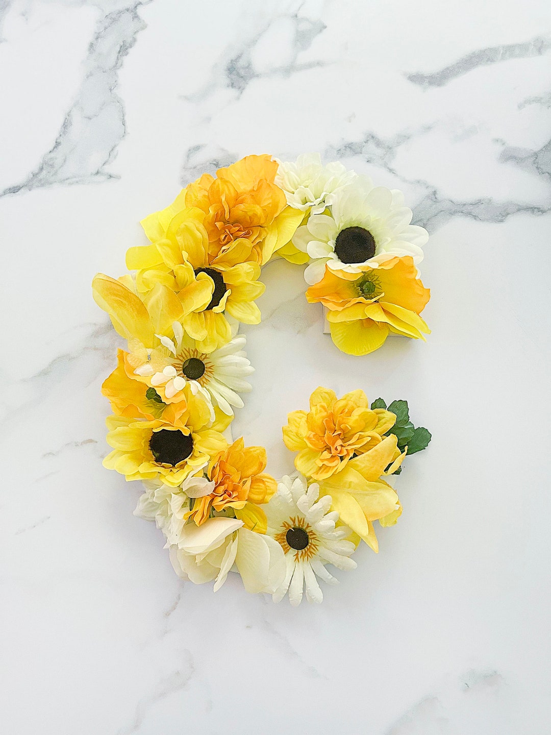 Floral Letter Large Flower Letter, Wall Art, Floral Initial, Wedding ...