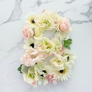 Floral Letter Large Flower Letter, Wall Art, Floral Initial, Wedding ...