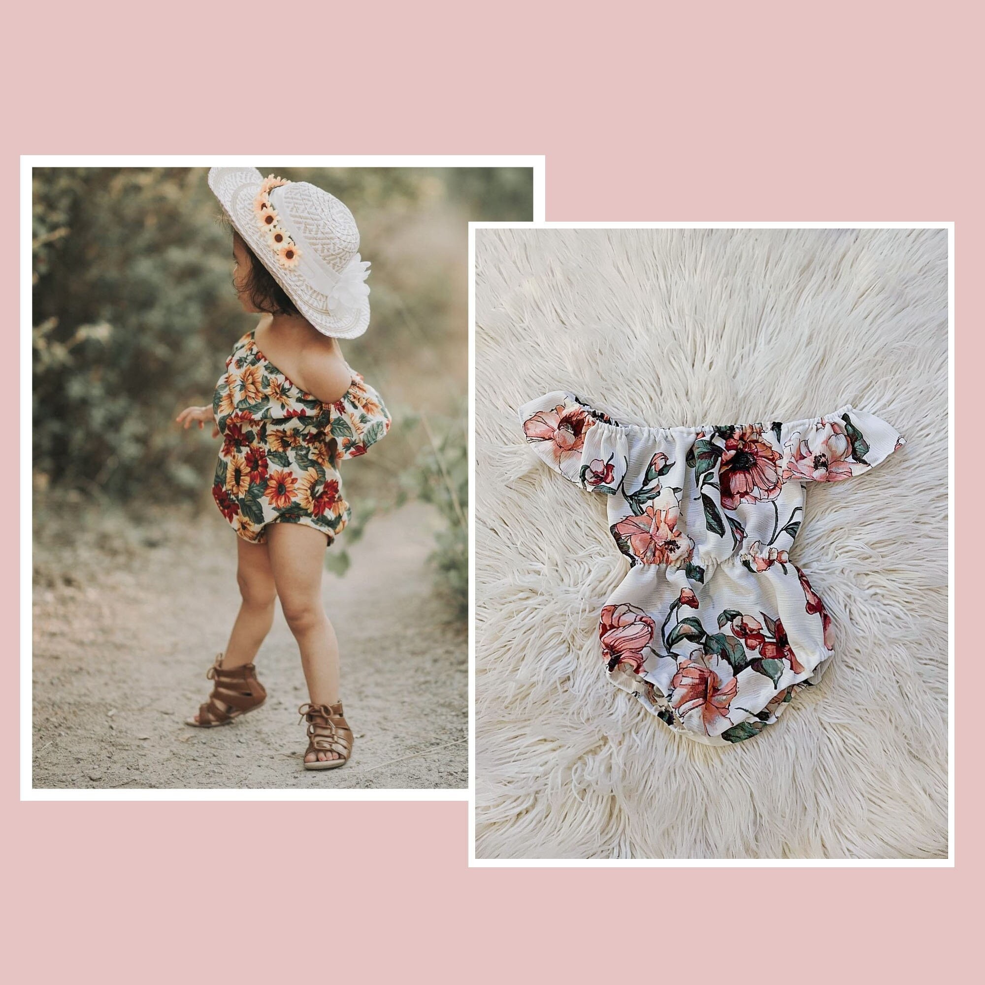 Baby Girl off Shoulder Romper Pattern (PDF Pattern) - Etsy
