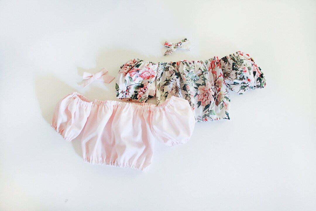 Baby Girl off Shoulder Top Puff Bubble Sleeves Boho Top, Baby Girl ...