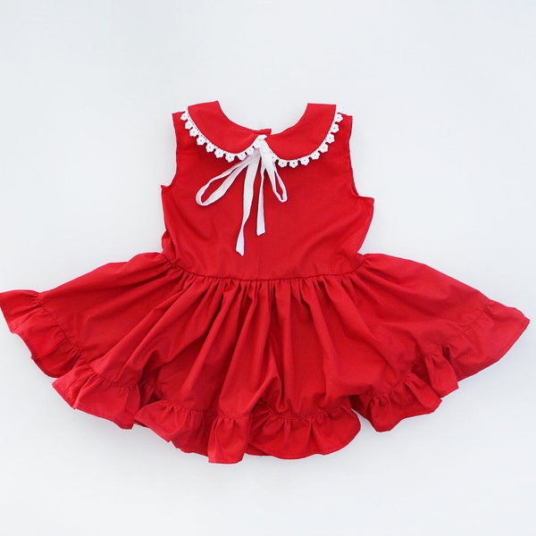Baby Girl Red Dress - Etsy