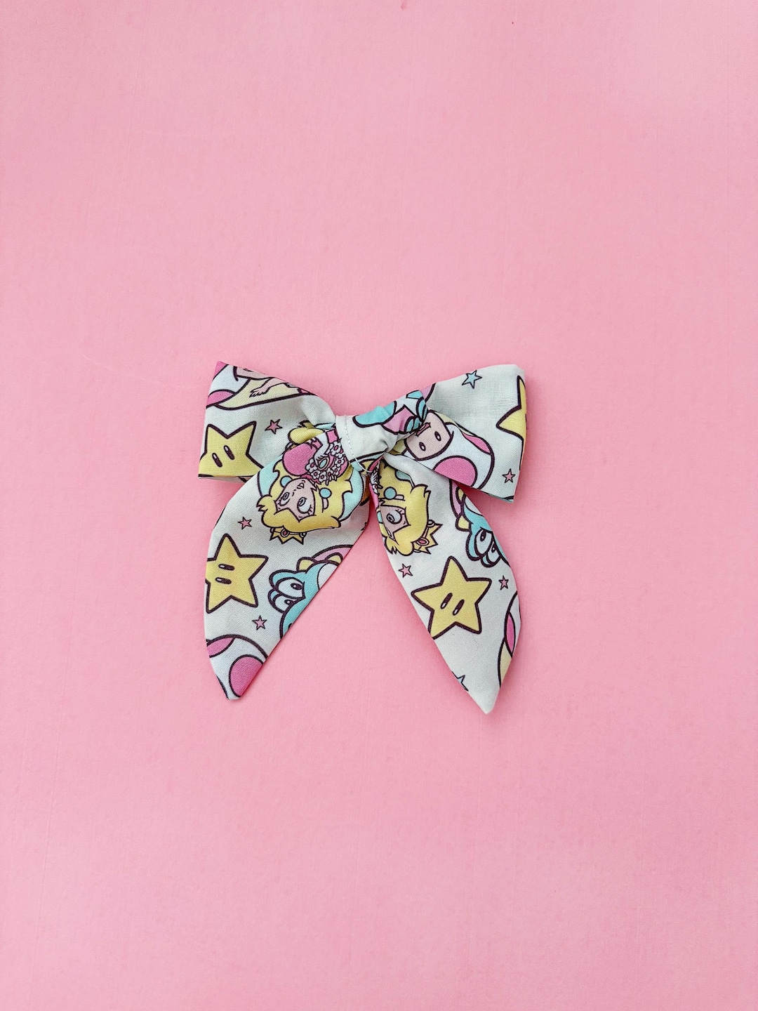 Princess Peach Hair Bow Baby Hair Bow Hair Clip Headband - Etsy