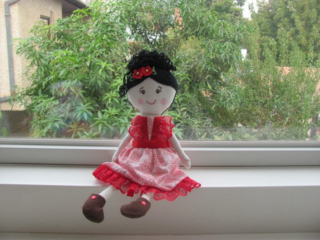 Rag Doll, Christmas Rag Doll, Cloth Doll, Christmas Cloth Doll, Textile ...