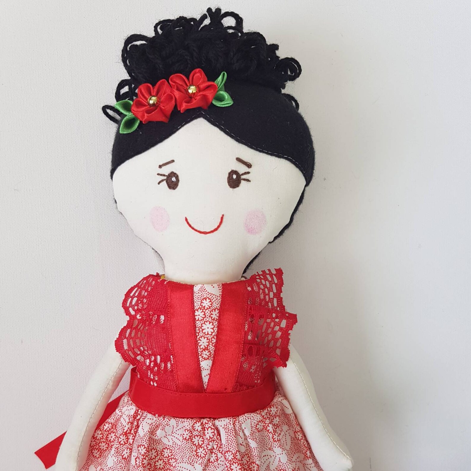 Rag Doll, Christmas Rag Doll, Cloth Doll, Christmas Cloth Doll, Textile ...