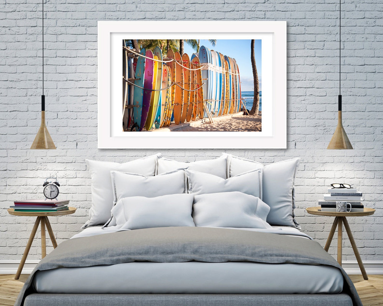 Rainbow Surf Boards Print,surf Boards Lustre Print, Surfboards Art ...