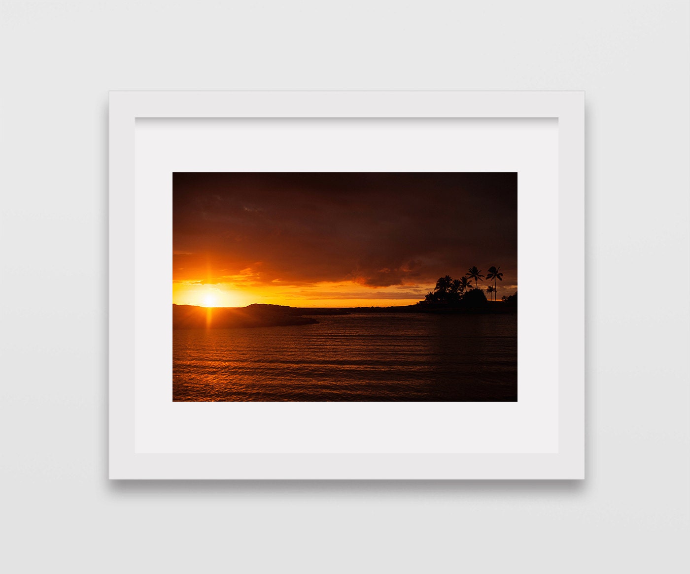 Golden Sunset Framed Print, Sunset Photography Poster Print, Golden ...