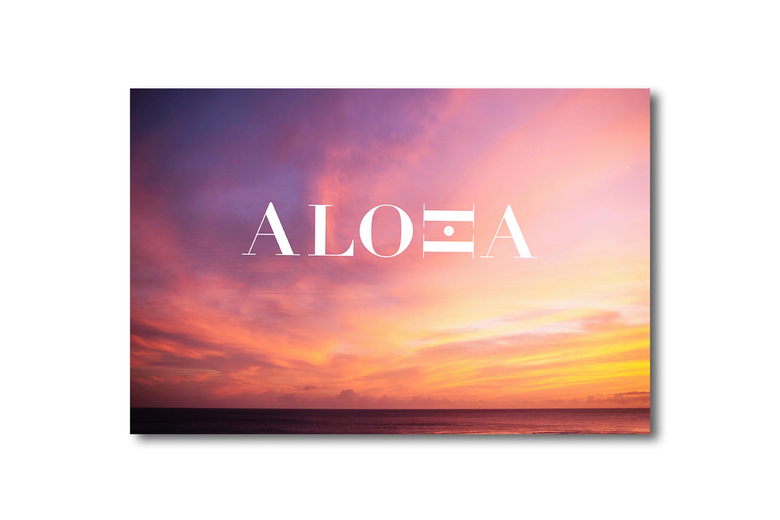 Aloha Framed Sunset Print, Aloha Motivational Print, Aloha Framed Wall ...