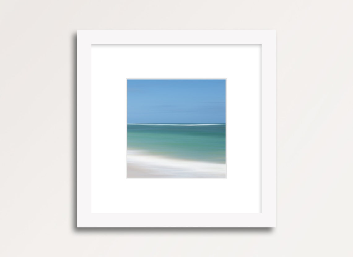 Two Square Ocean Abstract Beach Photography, Coastal Artwork Nautical ...