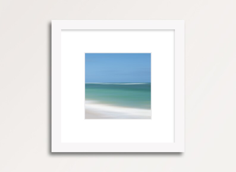 Two Square Ocean Abstract Beach Photography, Coastal Artwork Nautical ...