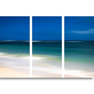 Framed Navy Blue Ocean Abstract Art Lustre Print, Beach Decor, Nautical ...