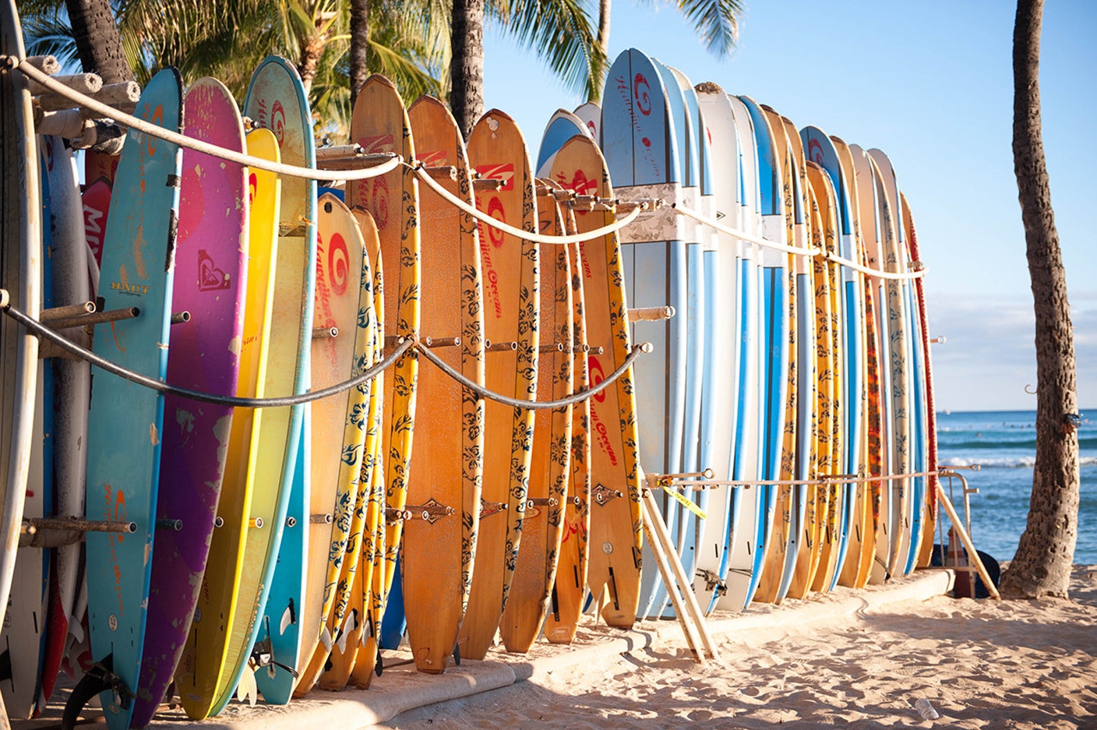 Rainbow Surf Boards Print,surf Boards Lustre Print, Surfboards Art ...