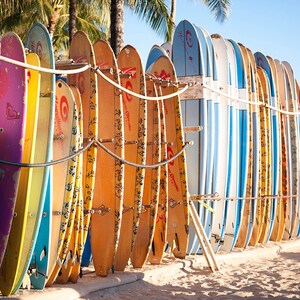 Rainbow Surf Boards Print,surf Boards Lustre Print, Surfboards Art ...