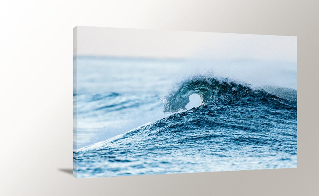 Ocean Waves Canvas Wrap Print, Sea Blue Summer Art, Nautical Decor Wall ...