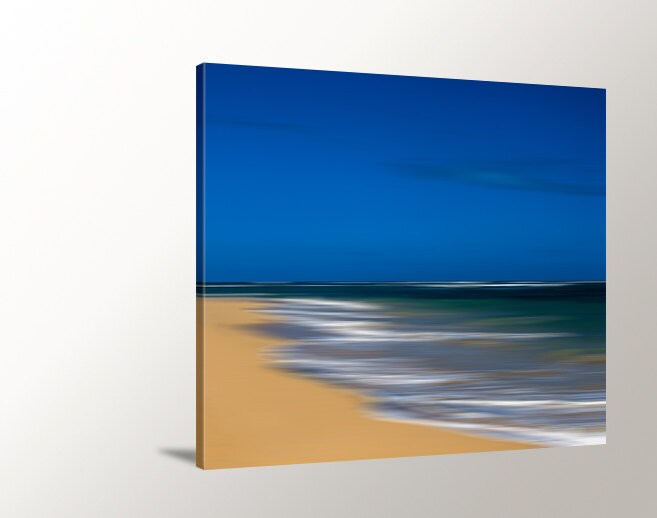 Navy Blue Ocean Abstract Canvas , Beach Decor, Nautical Wall Art,navy ...