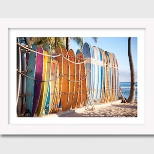 Rainbow Surf Boards Print,surf Boards Lustre Print, Surfboards Art ...