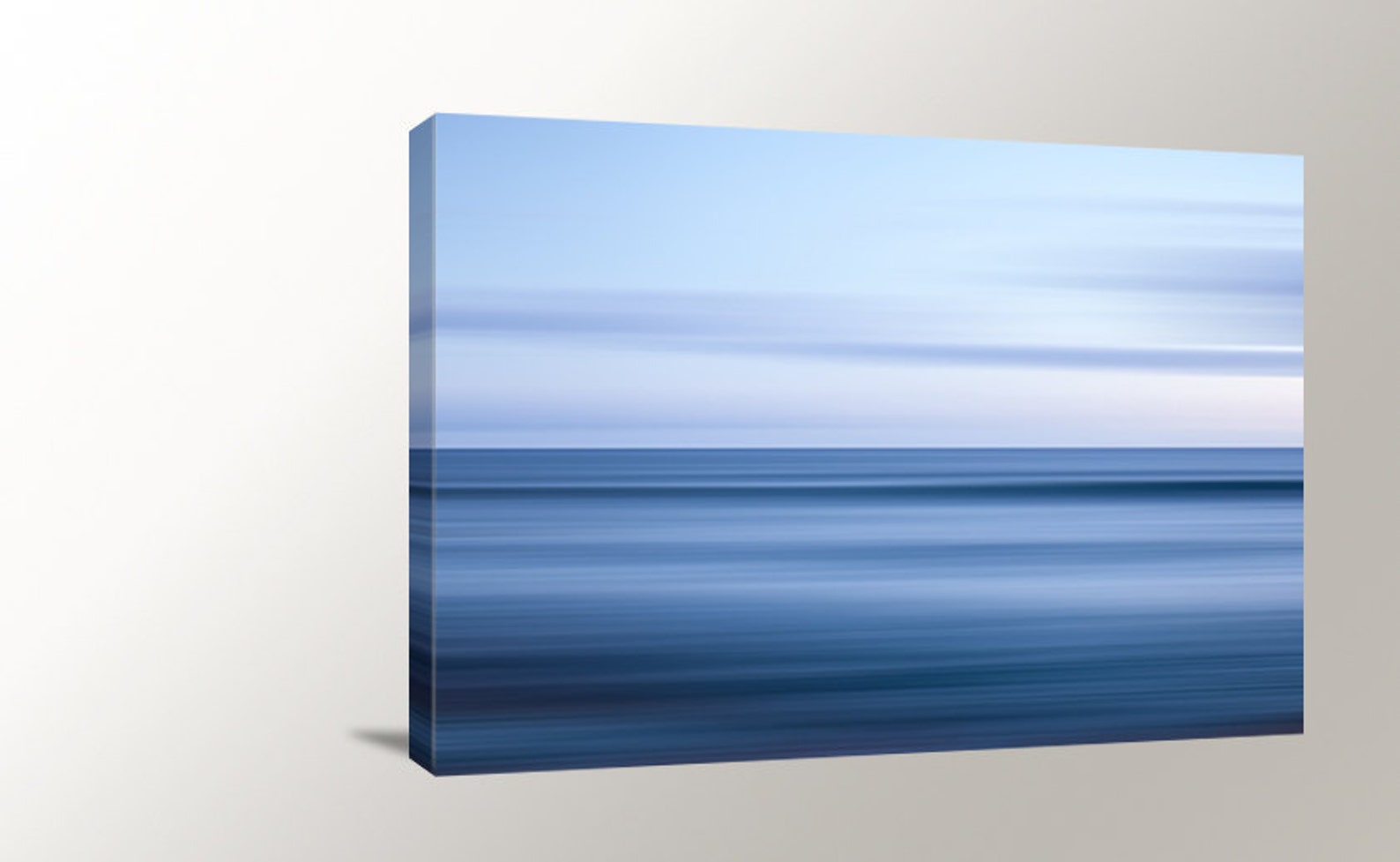 Large Abstract Ocean Breeze Canvas Wrap, Blue White Nautical Ocean ...
