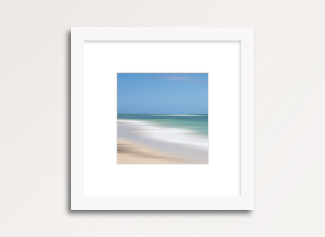 Two Square Ocean Abstract Beach Photography Coastal Artwork - Etsy