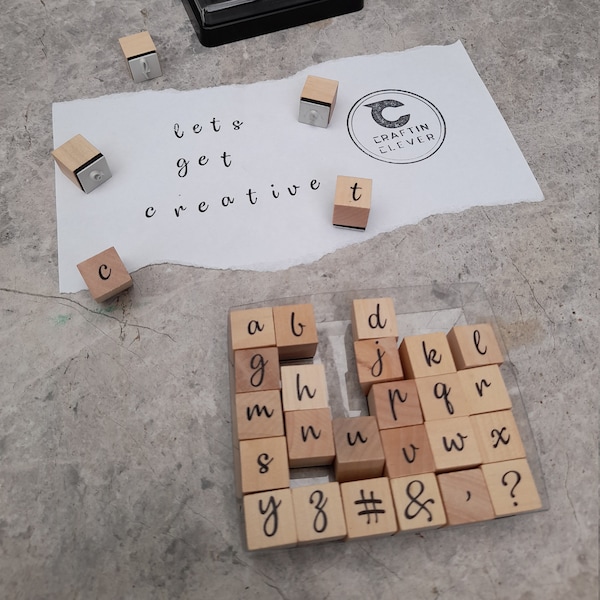 Retro Alphabet Ink Stamp - Etsy