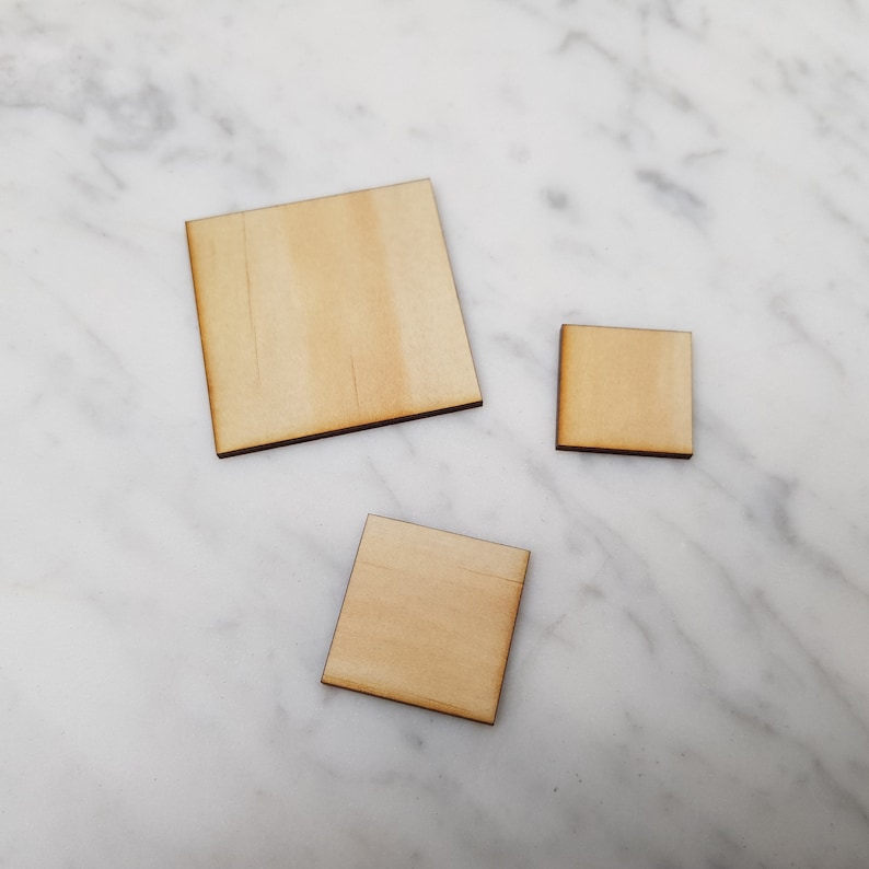 Wooden Squares Laser Cut Wooden Square Size 1cm to 28cm 3mm - Etsy