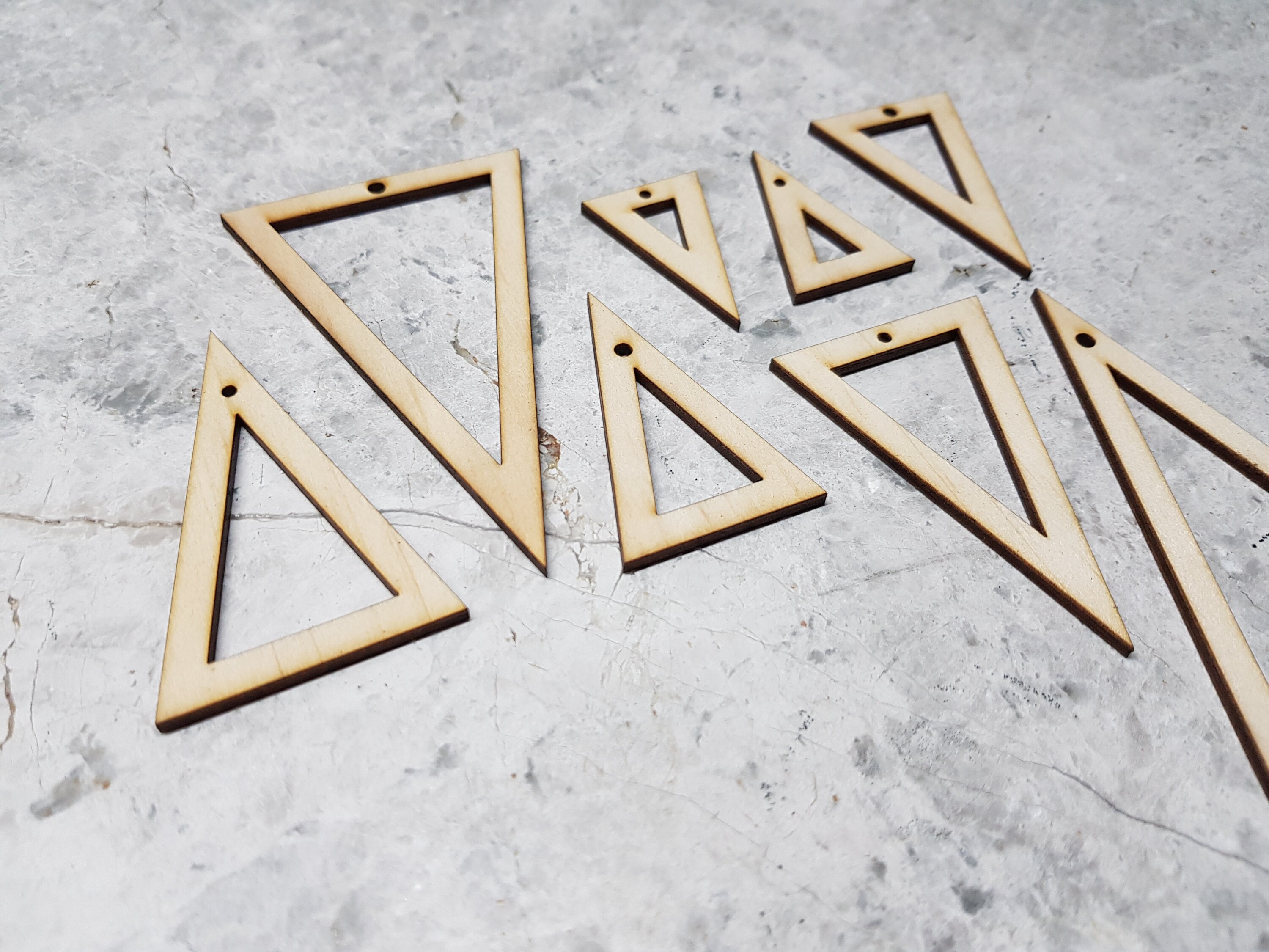 Wooden Isosceles Triangles Laser Cut Wooden Hollow Triangles - Etsy ...