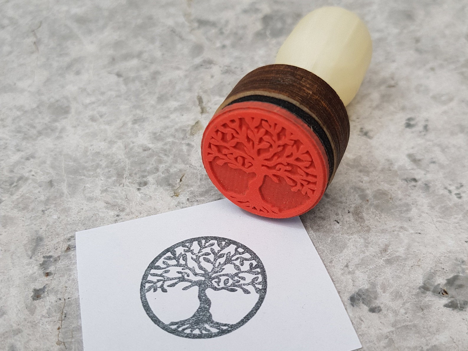 Tree of Life Rubber Stamp, Laser Engraved Stamp, Tree of Life Stamp ...