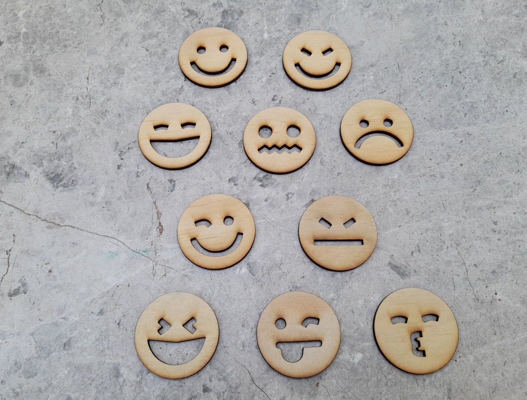 Smileys, Smiley Shapes, Emoji, Playdoh Stamp Shapes Size 5cm 3mm (1/8 ...