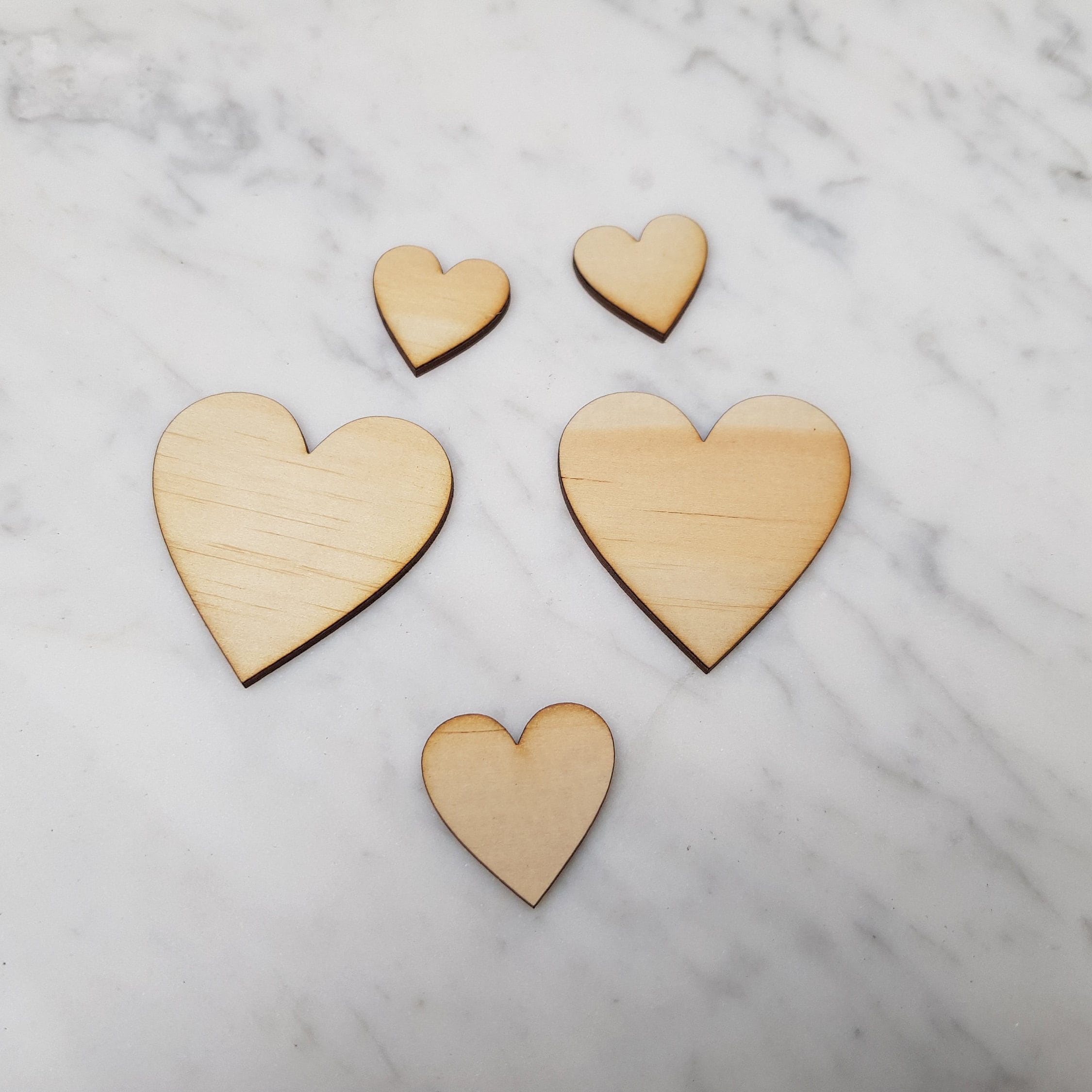 Wooden Heart Laser Cut Wooden Hearts Size 2.5cm to 20cm 3mm (1/8 ...