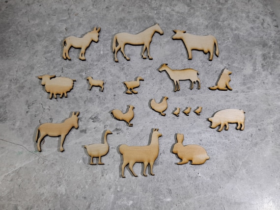 FARM Animals Laser Cut Animals Ver.1 3mm 1/8 thick | Etsy