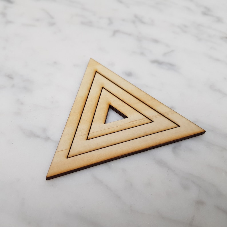 Wooden Triangle Laser Cut Wooden Hollow Triangle Craft - Etsy