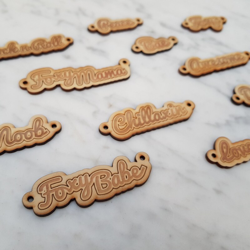 Wood Name Necklace - Etsy