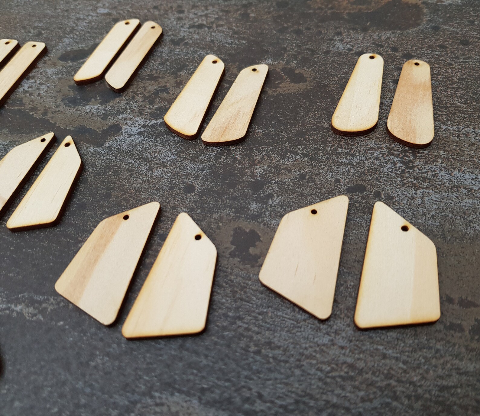 Wood Earring Shapes 3mm (1/8") Thick Plywood Various Shaped Earrings ...