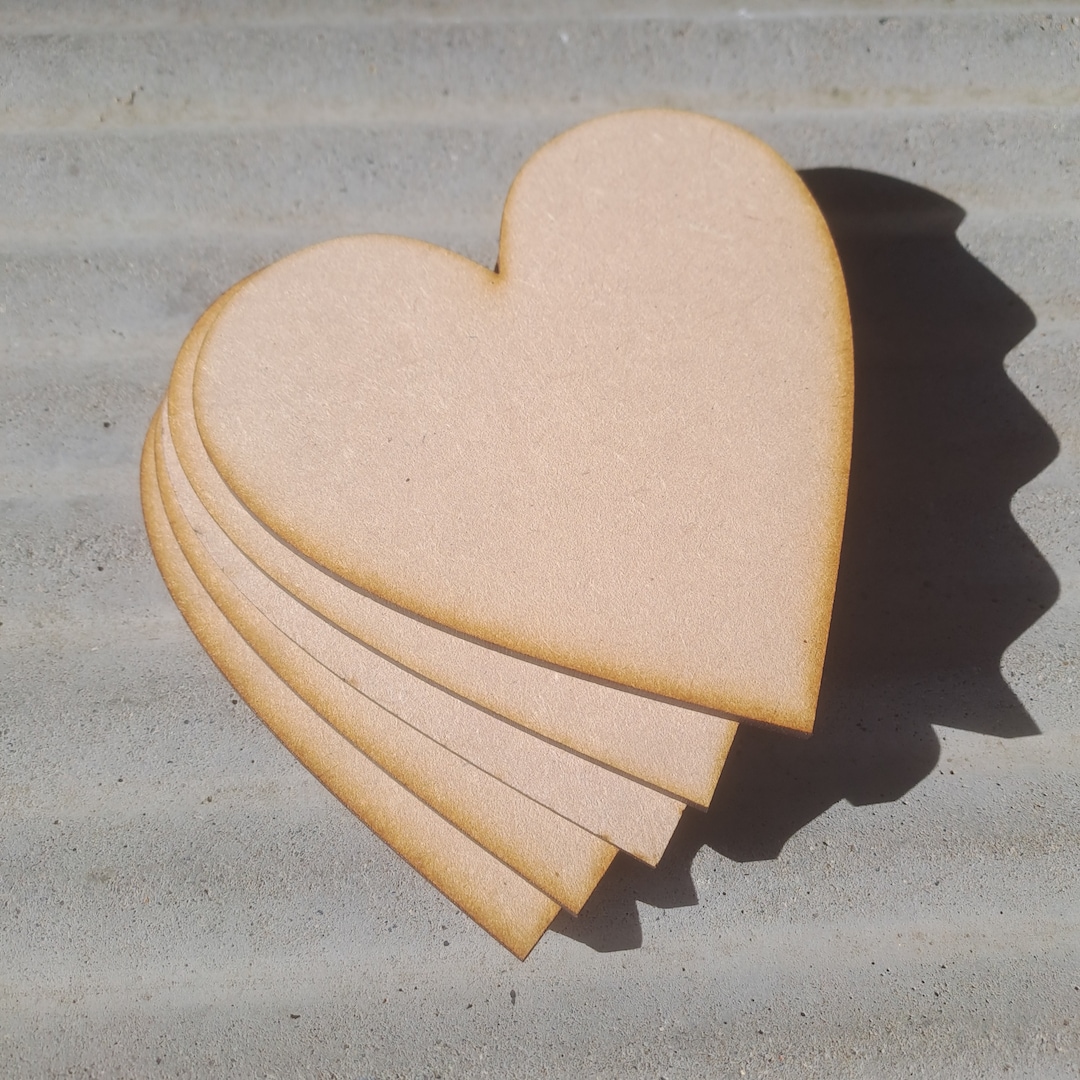 MDF Wooden Heart, Laser Cut Wooden Hearts, Craft Hearts, Blank Coasters ...