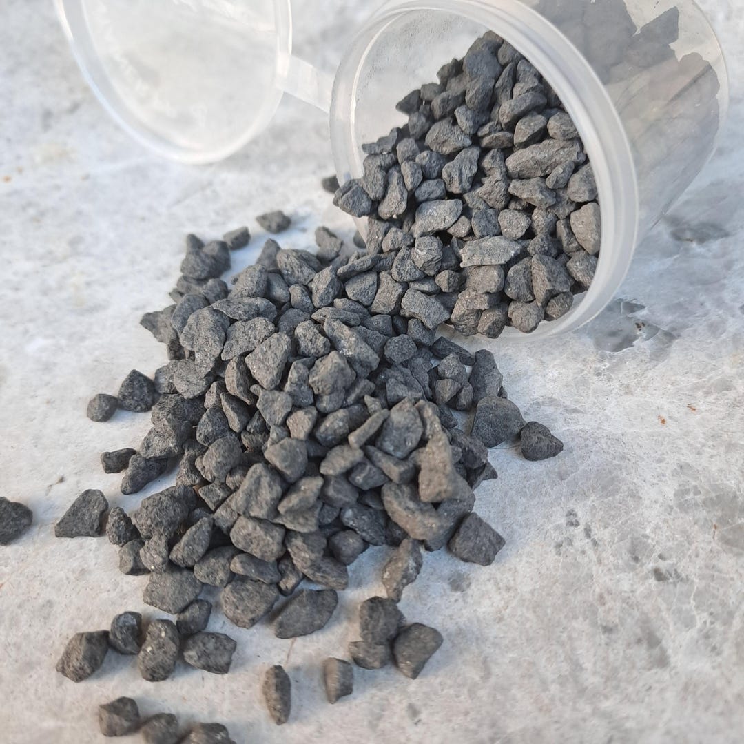 Modelling Rock, Ballast, Pebbles Dark Grey Road Gravel, Asphalt ...