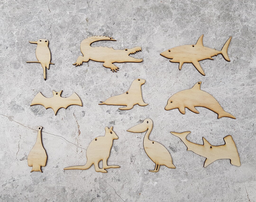 Australian Animals Laser Cut Animals (ver.2) 3mm (1/8") Thick Plywood ...