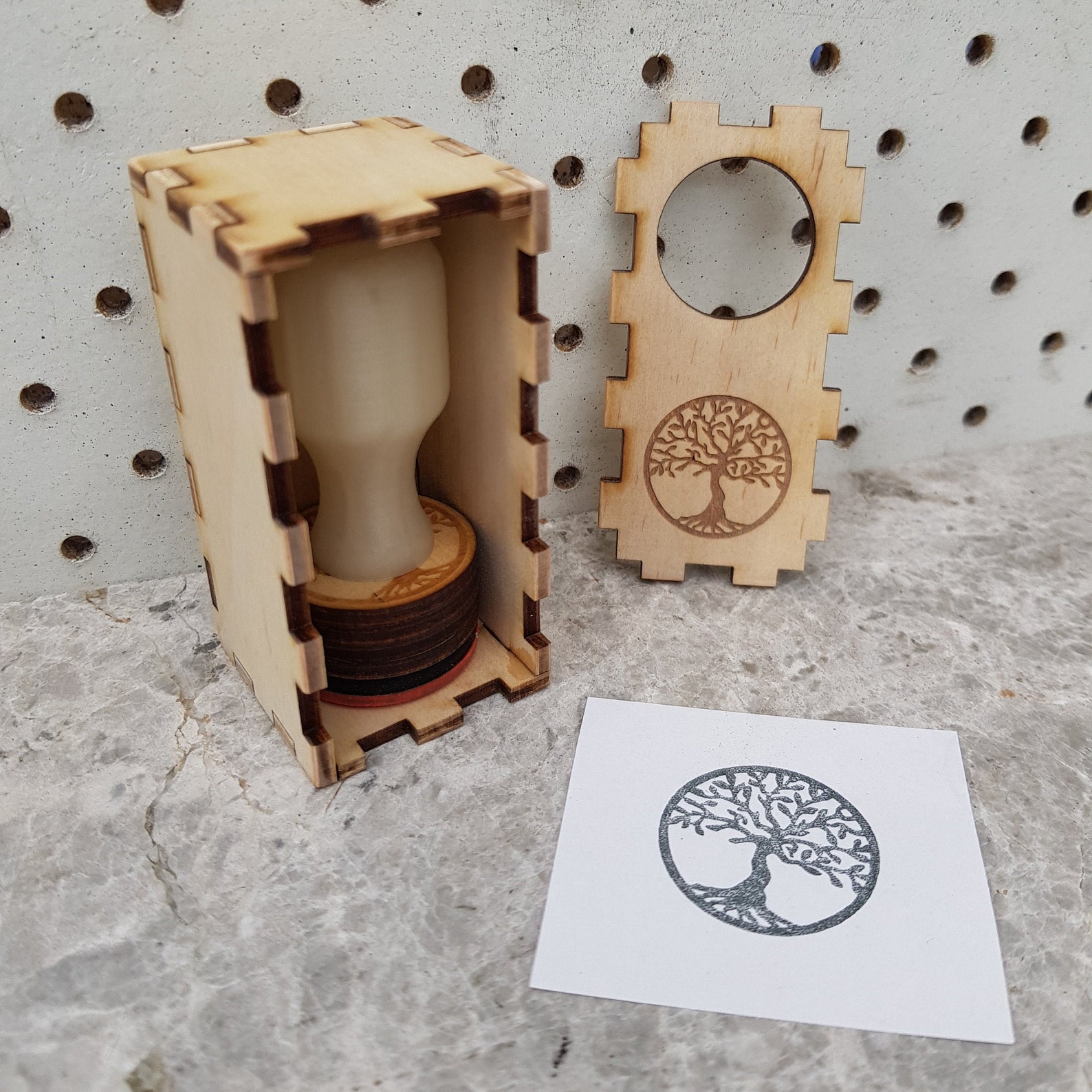 Tree of Life Rubber Stamp, Laser Engraved Stamp, Tree of Life Stamp ...
