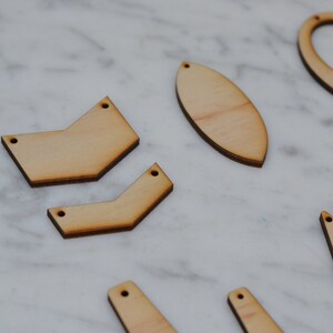 Wood Earring Shapes 3mm (1/8") Thick Plywood Various Shaped Earrings ...