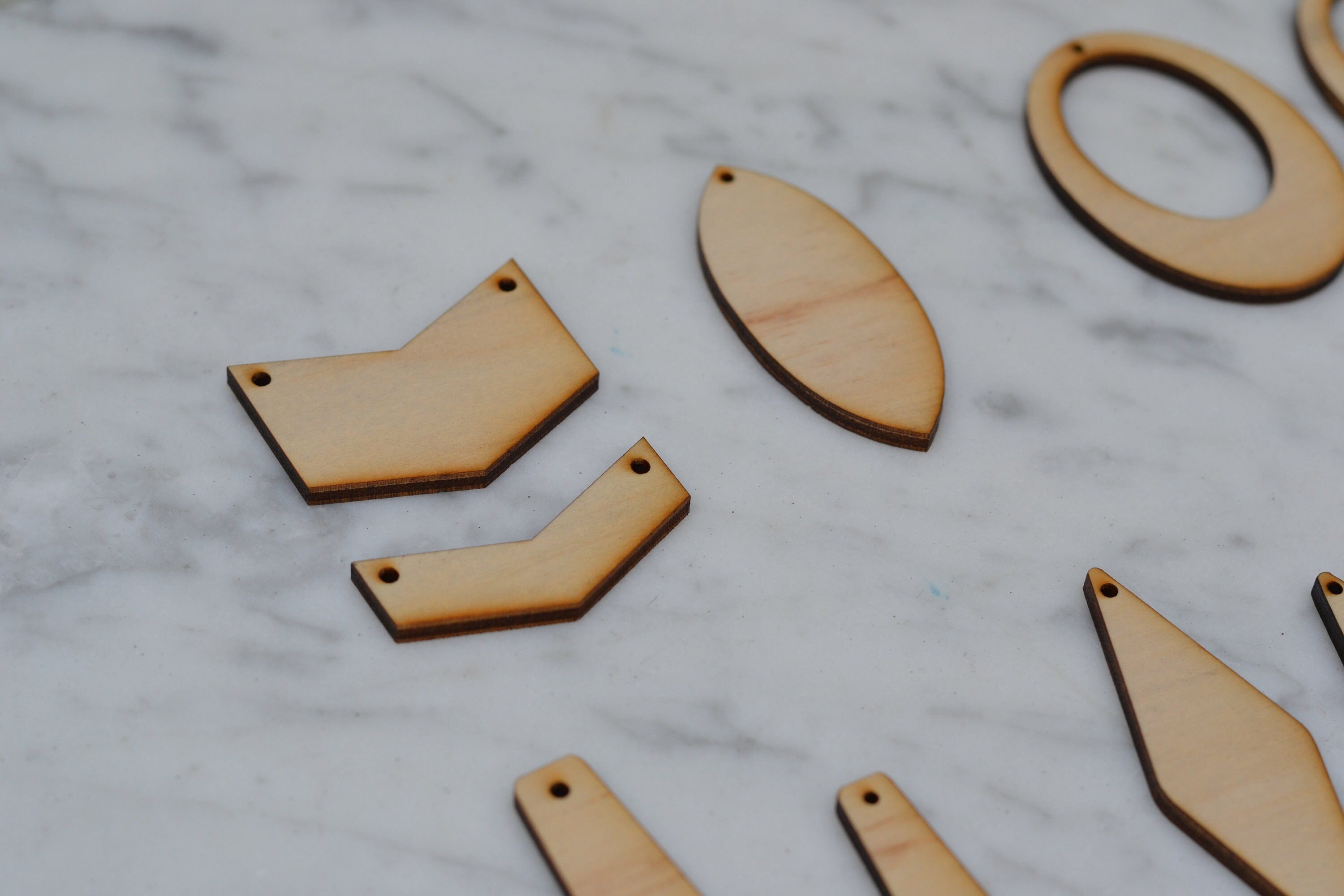 Wood Earring Shapes 3mm (1/8") Thick Plywood Various Shaped Earrings ...
