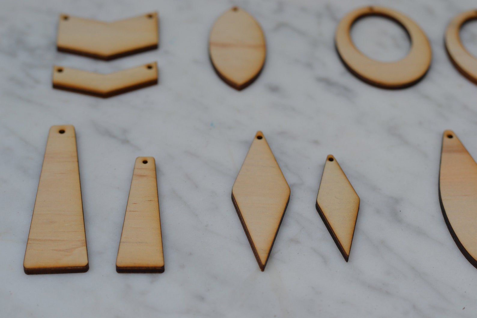 Wood Earring Shapes 3mm (1/8") Thick Plywood Various Shaped Earrings ...