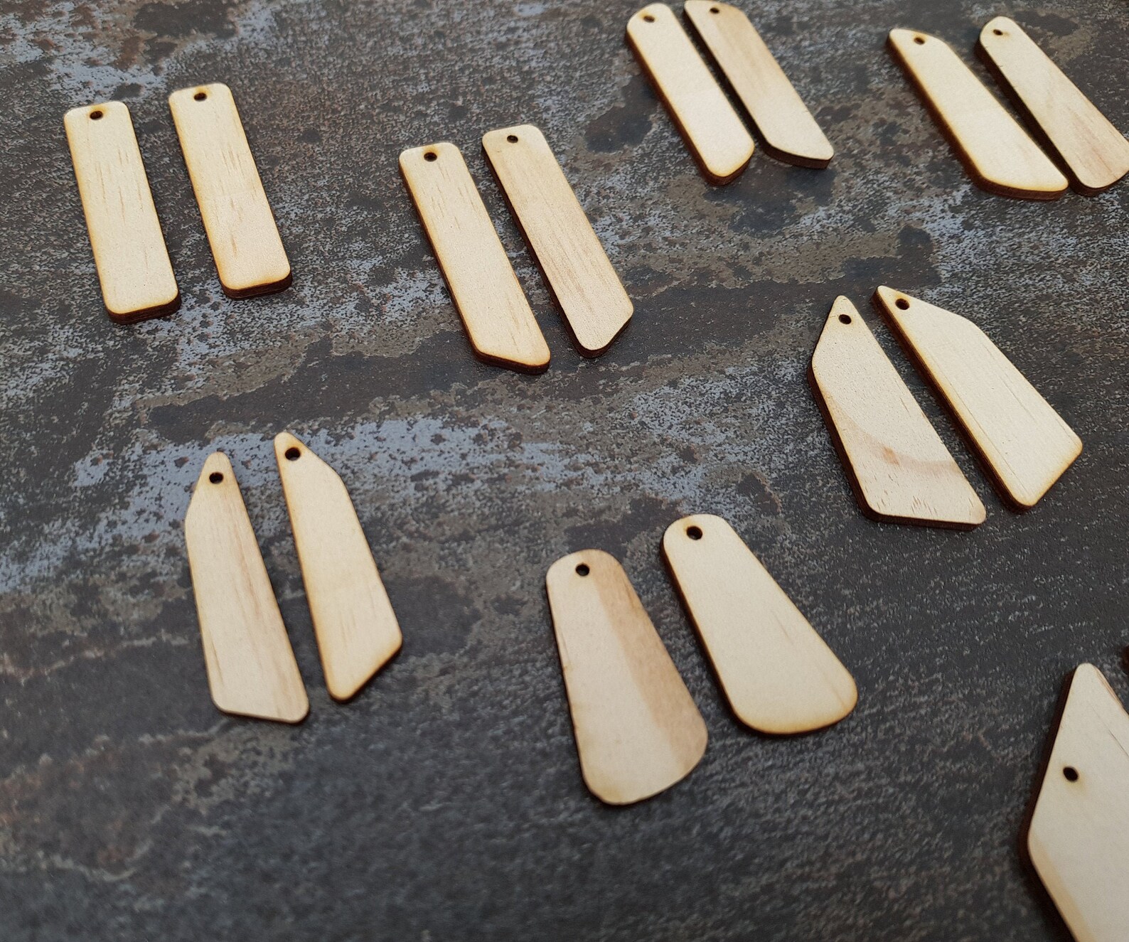Wood Earring Shapes 3mm (1/8") Thick Plywood Various Shaped Earrings ...