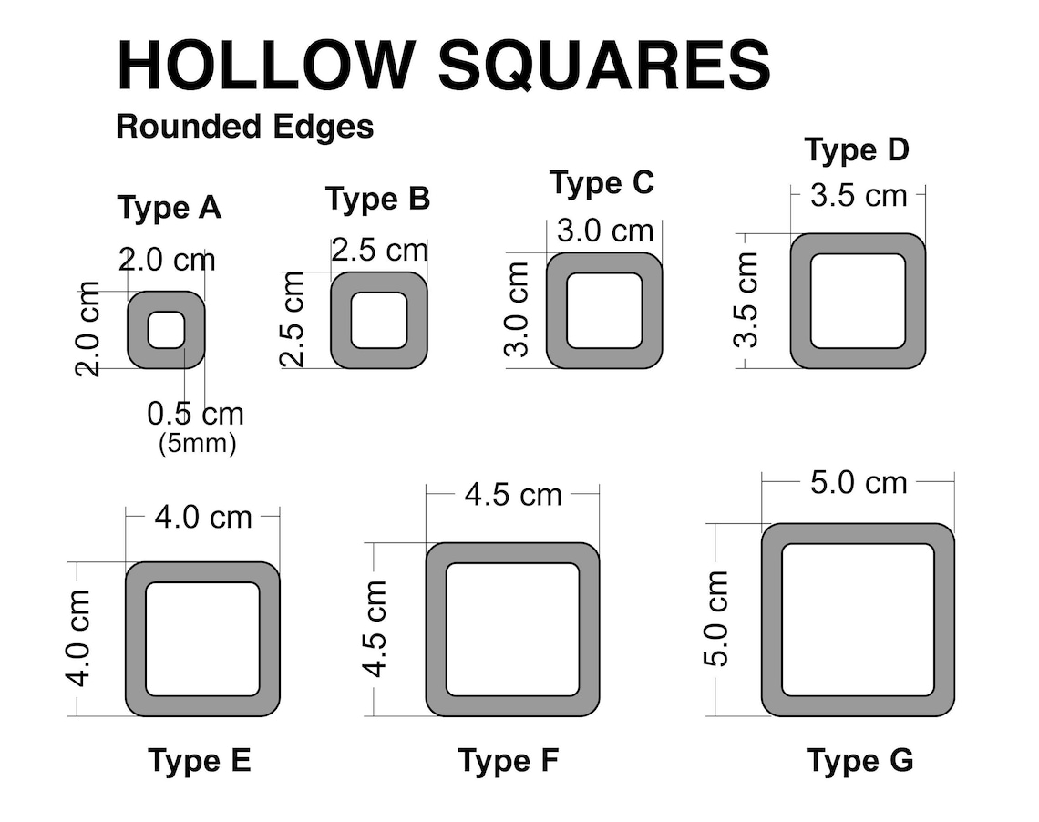 Wooden Squares Laser Cut Wooden Hollow Square Craft Square - Etsy