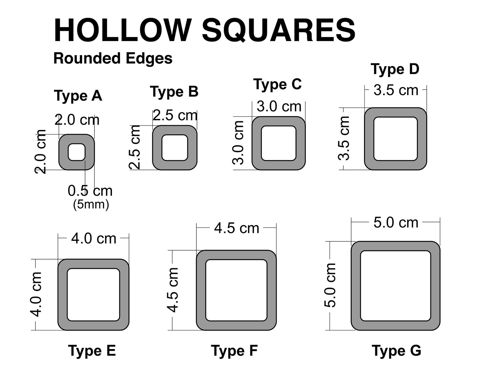 Wooden Squares Laser Cut Wooden Hollow Square Craft Square | Etsy