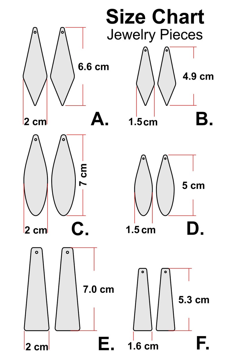 Wood Earring Shapes 3mm (1/8") Thick Plywood Various Shaped Earrings ...
