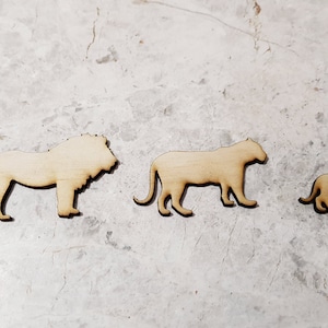 Zoo Animals, Wooden Animal Shapes, Laser Cut 3mm (1/8") Thick Plywood ...
