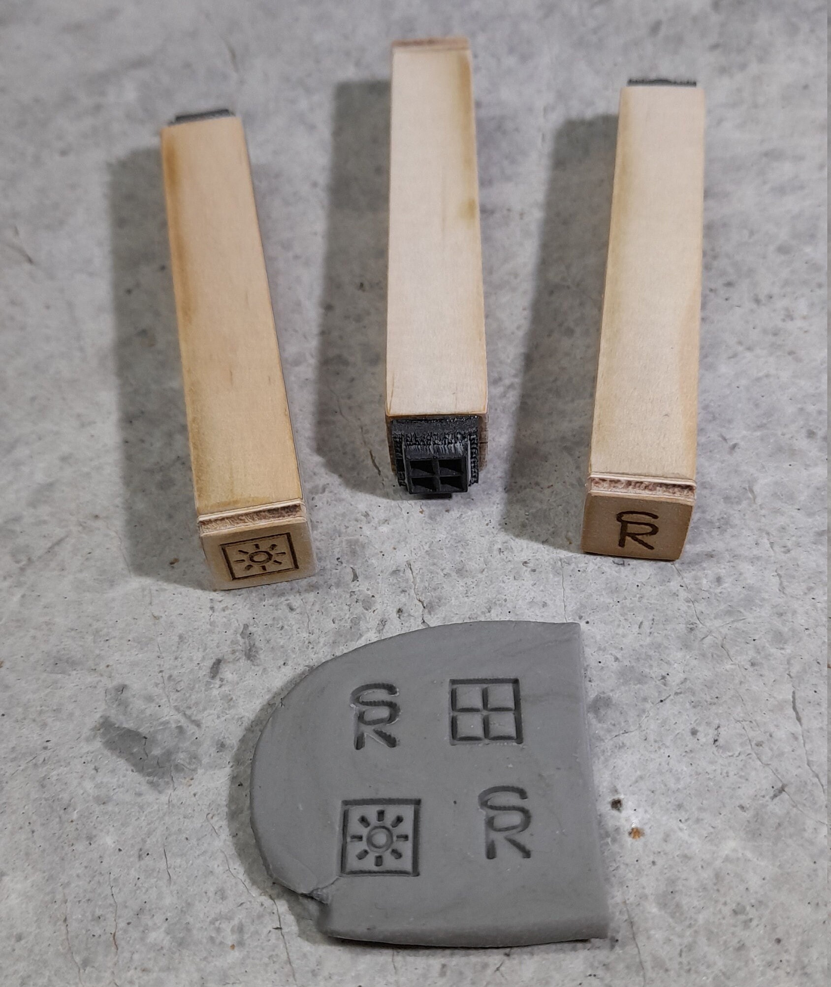 1x1cm Initials Stamp Makers Mark Clay Stick Stamp Pottery - Etsy Australia