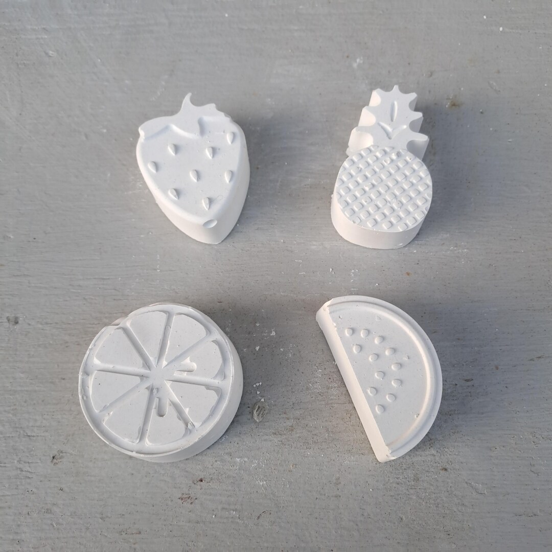 Mini Fruit, Plaster Sculpture, 3D Fruit, Fruit Set, Mini Sculpture, Set ...