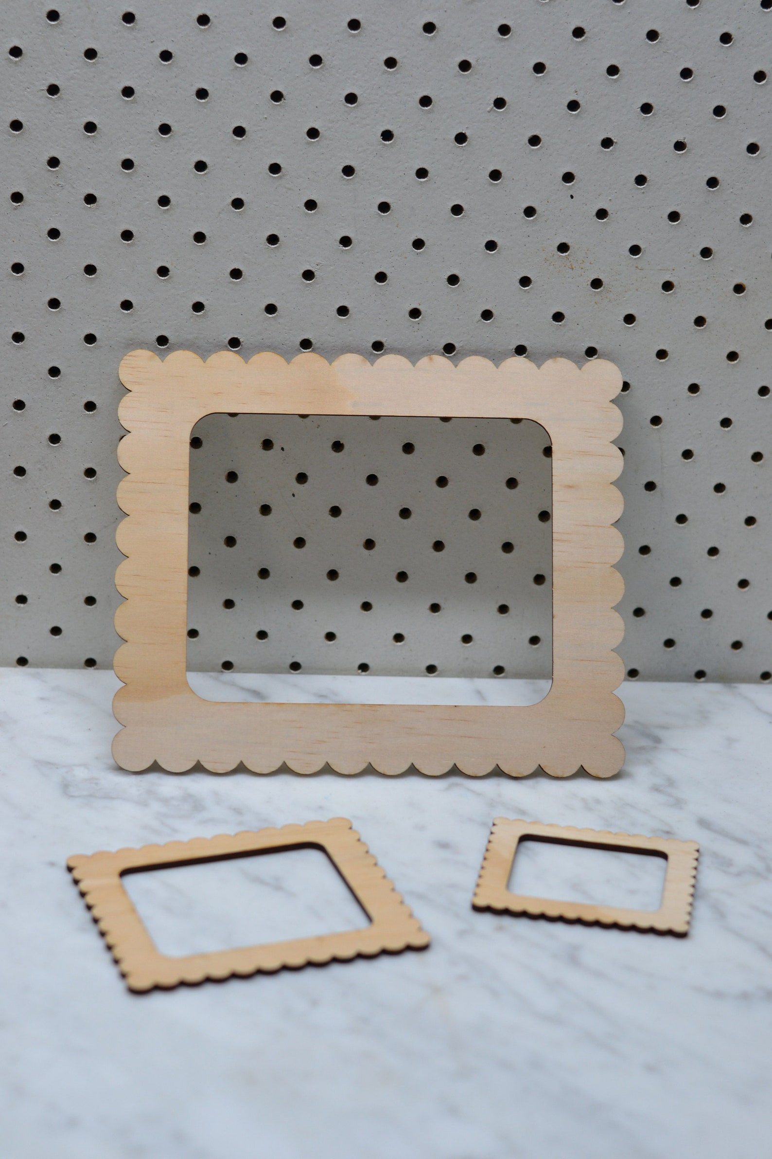 Mini Picture Frames Laser Cut Plywood With Floral Shaped Outer | Etsy