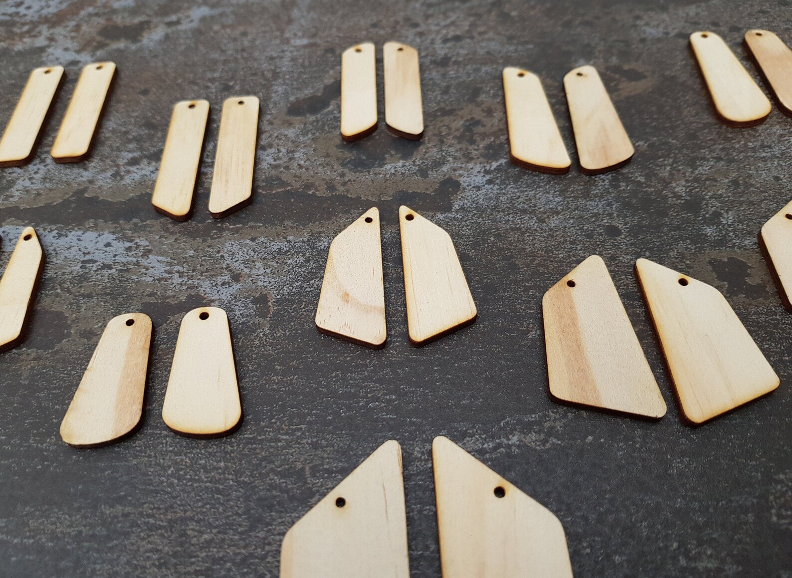 Wood Earring Shapes 3mm (1/8") Thick Plywood Various Shaped Earrings ...