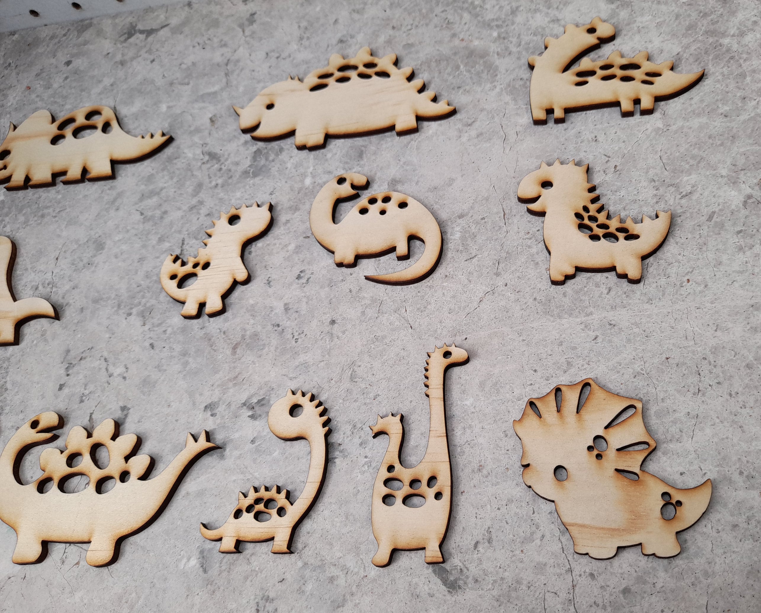 Dinosaur Shapes Laser Cut (ver.1) 3mm (1/8") Thick Plywood. Sold ...