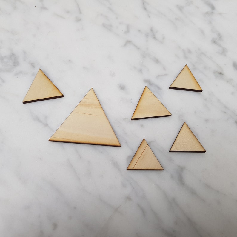 Wooden Triangles Laser Cut Wooden Triangle Size 2.5cm to 20cm - Etsy