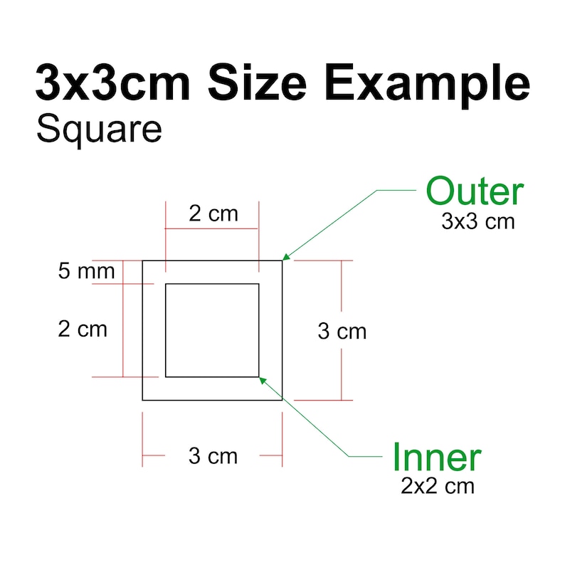 Wooden Square Laser Cut Wooden Hollow Squares Craft Squares | Etsy